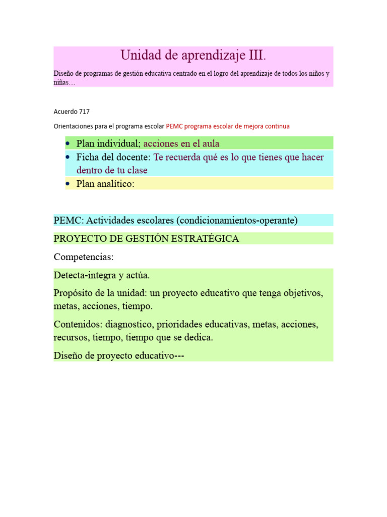 Unidad de Aprendizaje III | PDF