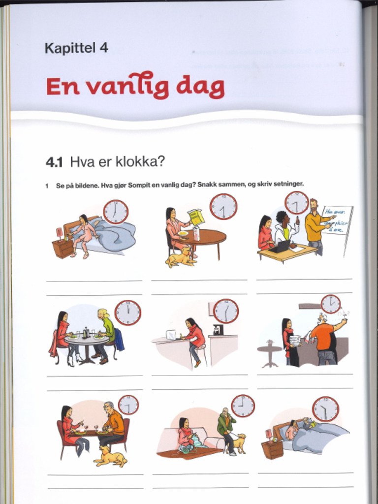 Kap 4 Arbeidsbok en Vanlig Dag | PDF