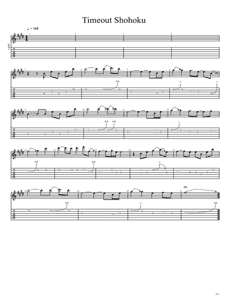 Timeout Shohoku 主音 | PDF