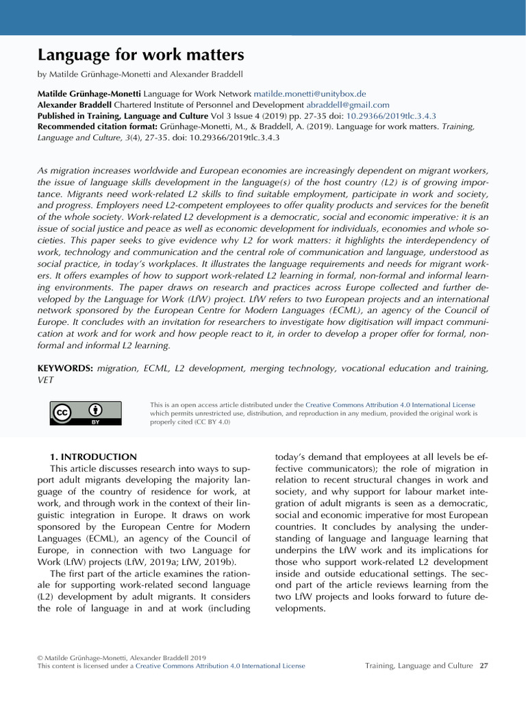 Language For Work Matters | PDF | Computers