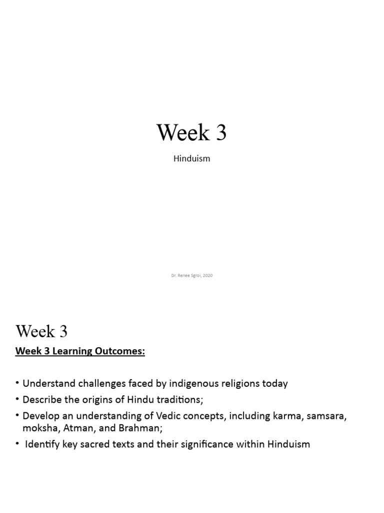 GNED 172 - Week3 - Online Lecture Hinduisim | PDF | Religion & Spirituality