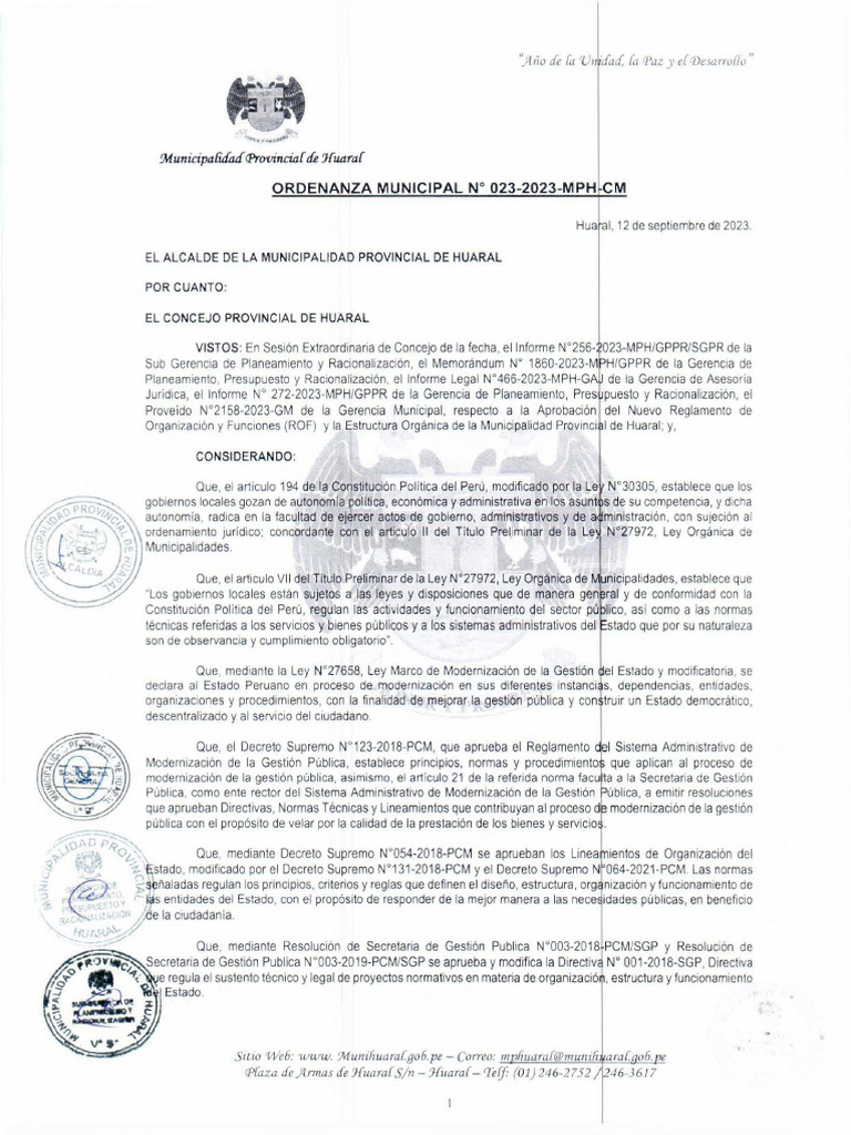 ROF - 2023 | PDF | Ciencias Políticas | Justicia