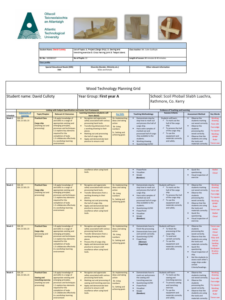 New WT A Planning Grid | Download Free PDF | Learning | Design