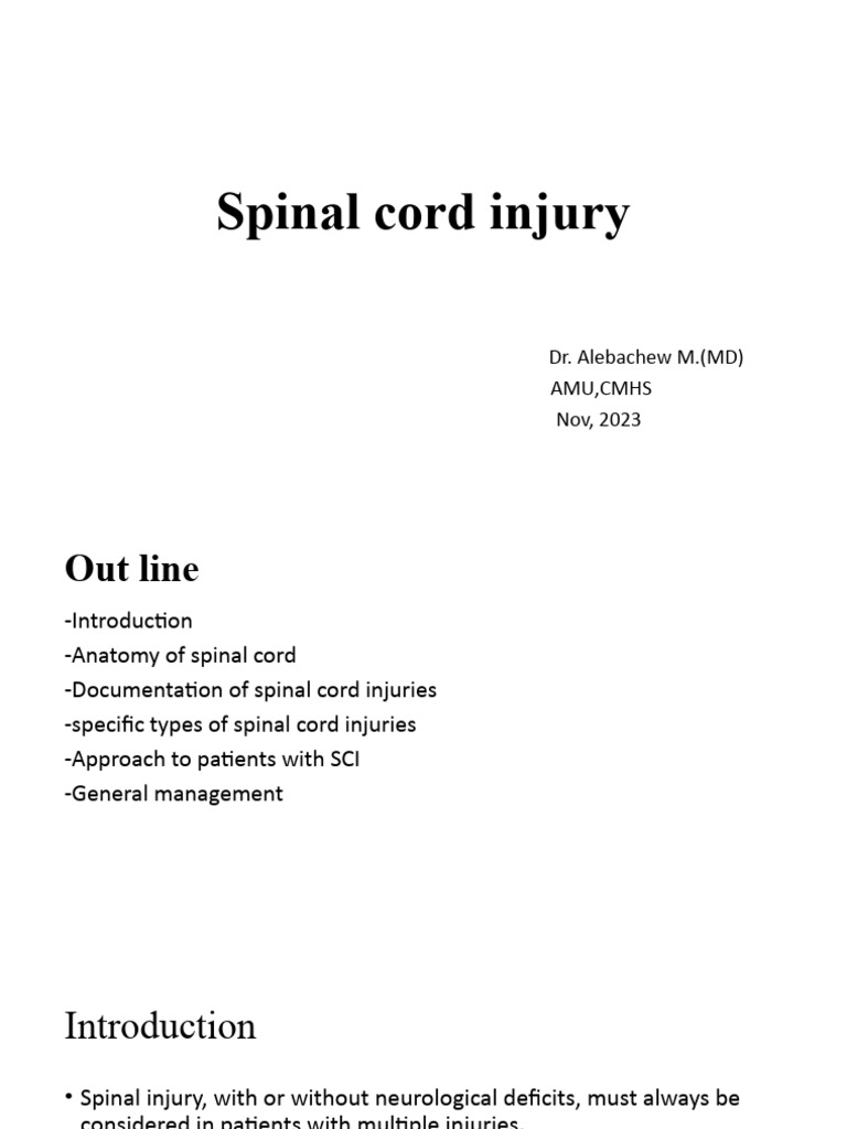 Spinal Injury1 | PDF | Vertebral Column | Spinal Cord Injury