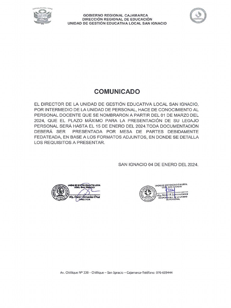 COMUNICADO | PDF