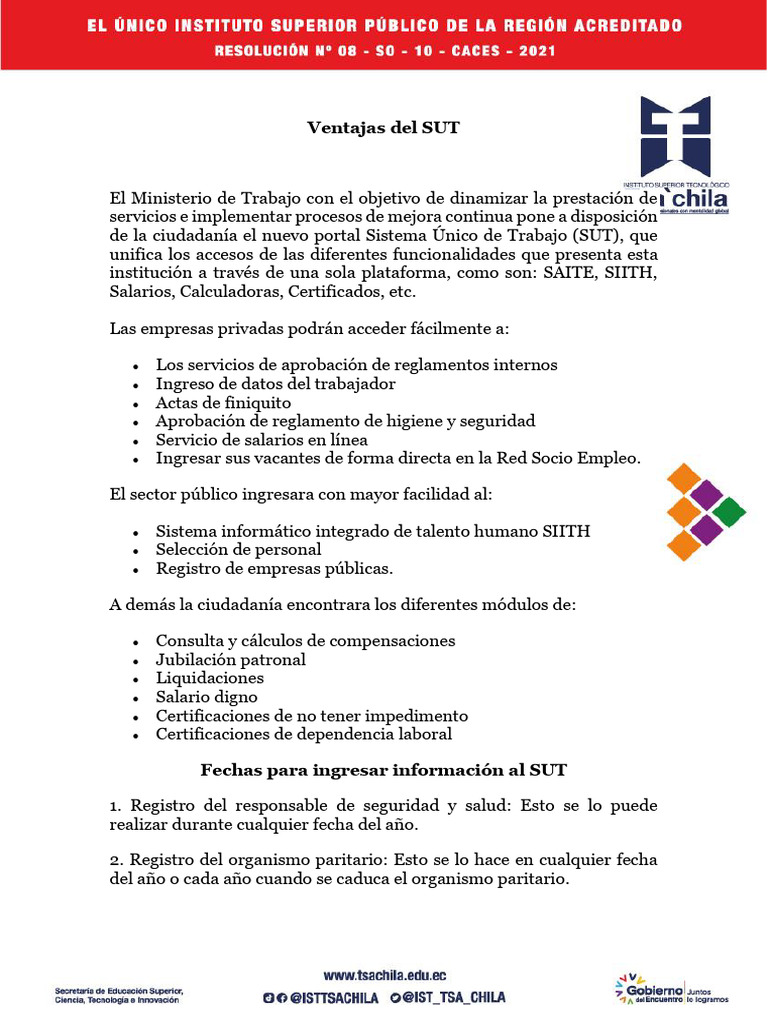 TAREA SUT | PDF | Derecho laboral | Economias