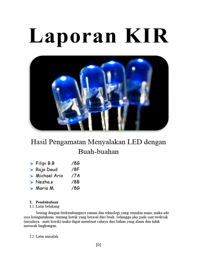 KIR-Menyalakan LED Dengan Buah-buahan | PDF KIR-Menyalakan LED Dengan Buah-buahan | PDF