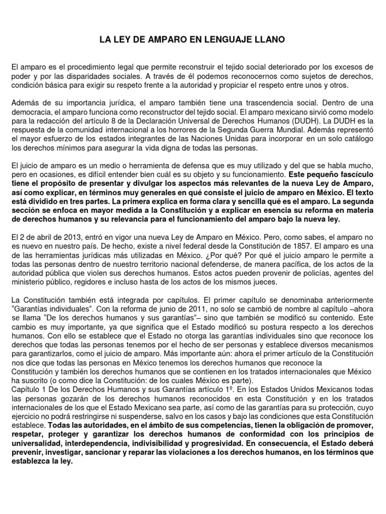 Juicio de Amparo | PDF | Caso de ley | Derechos humanos