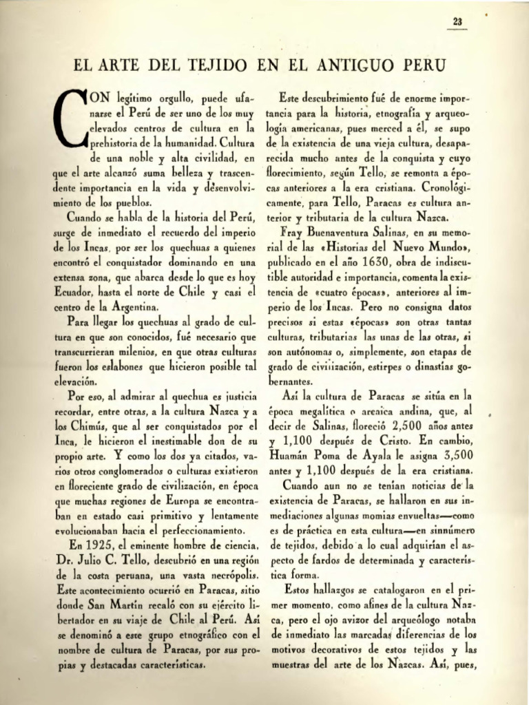 Publicadorart,+journal+manager,+a9 +23-27+El+arte+del+tejido+en+el+antiguo+Perú | PDF | Ropa | Perú