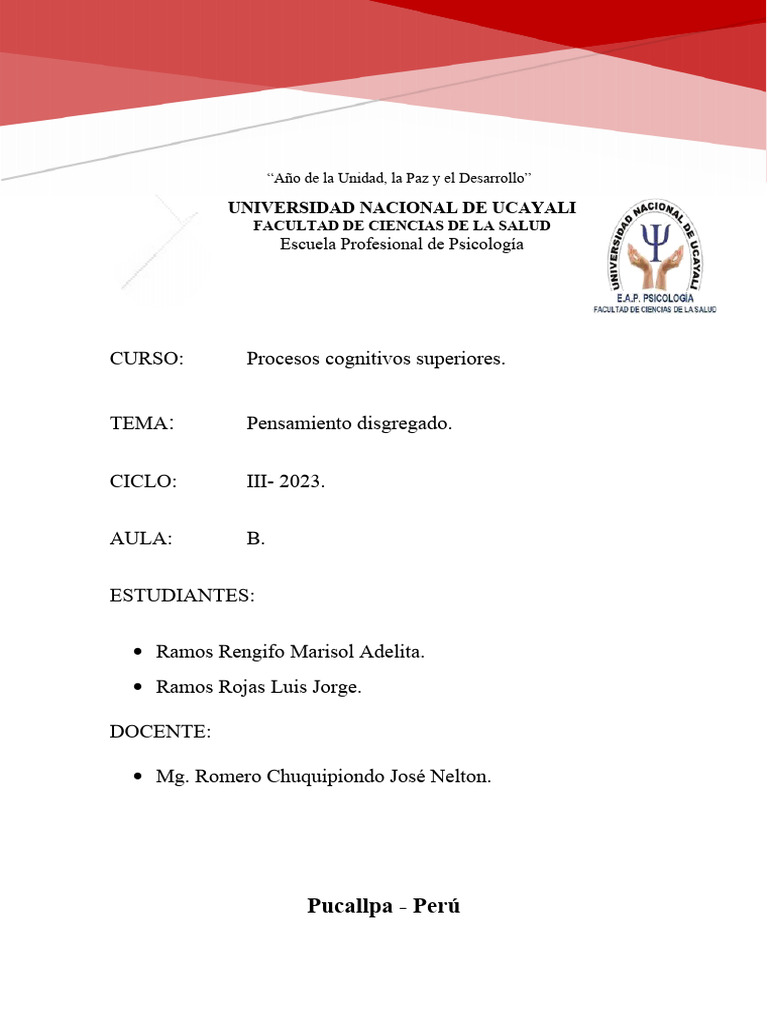 Pensamiento Disgregado | PDF | Relaciones personales, crianza y ...