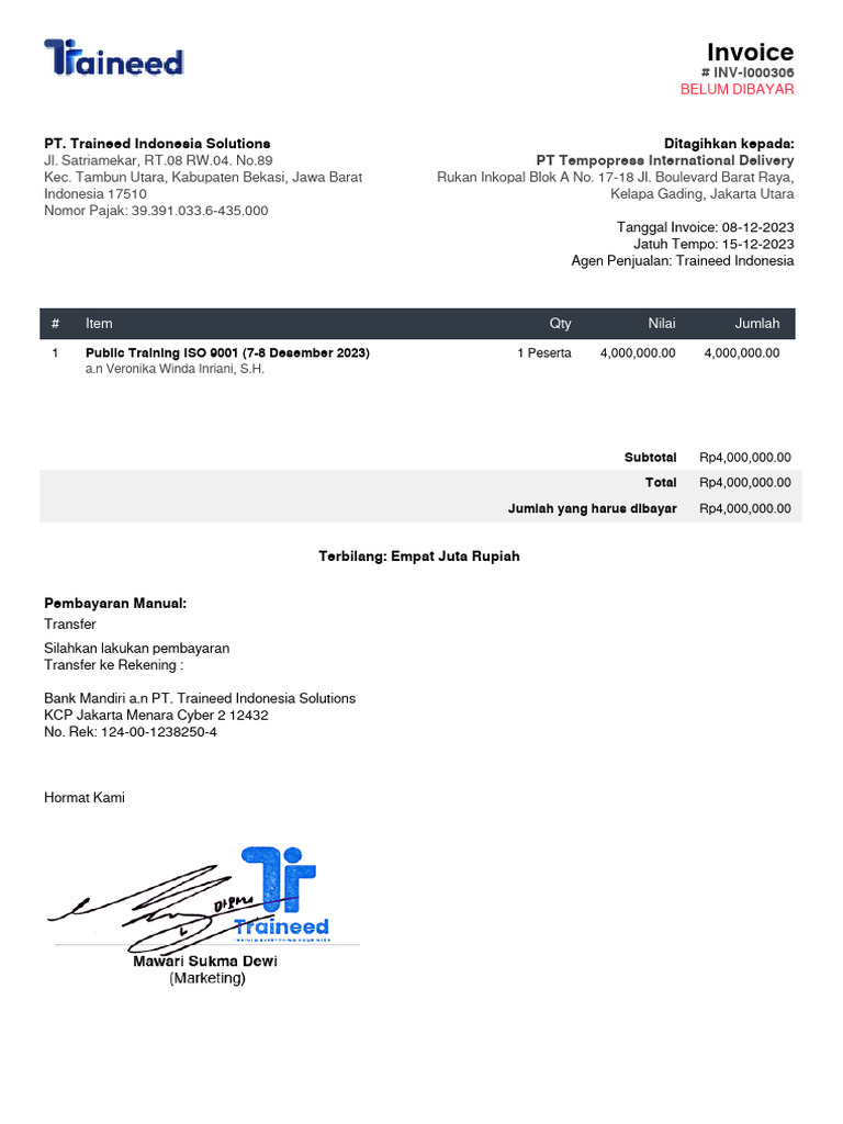 Invoice & Surat Non PKP | PDF Invoice & Surat Non PKP | PDF