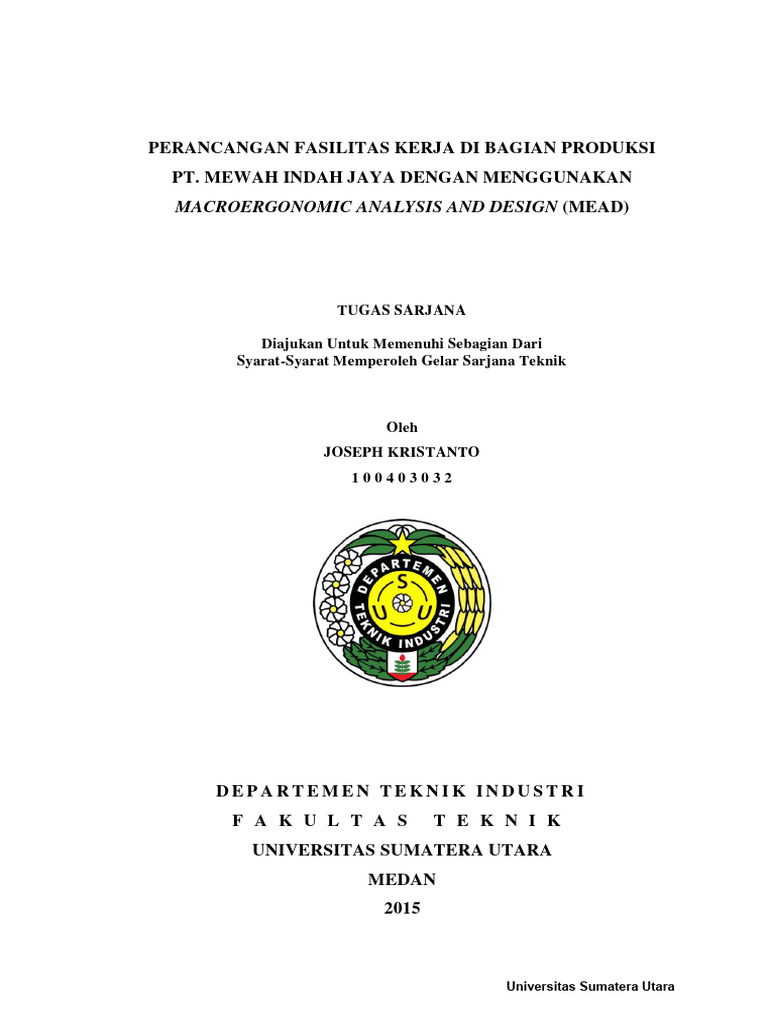 Perancangan Fasilitas Kerja | PDF