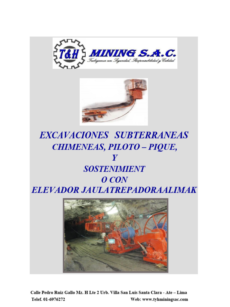 T&H Mining S.A.C.: Servicios de Excavación | PDF