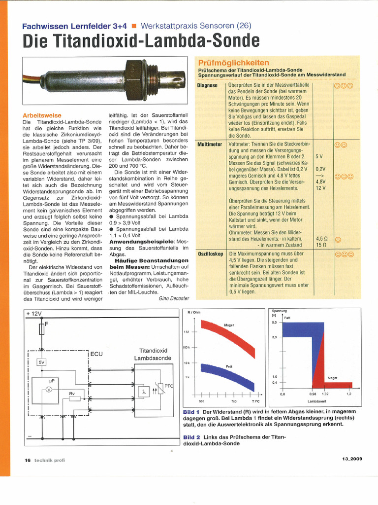 Die Titanoxid-Lambdasonde | PDF