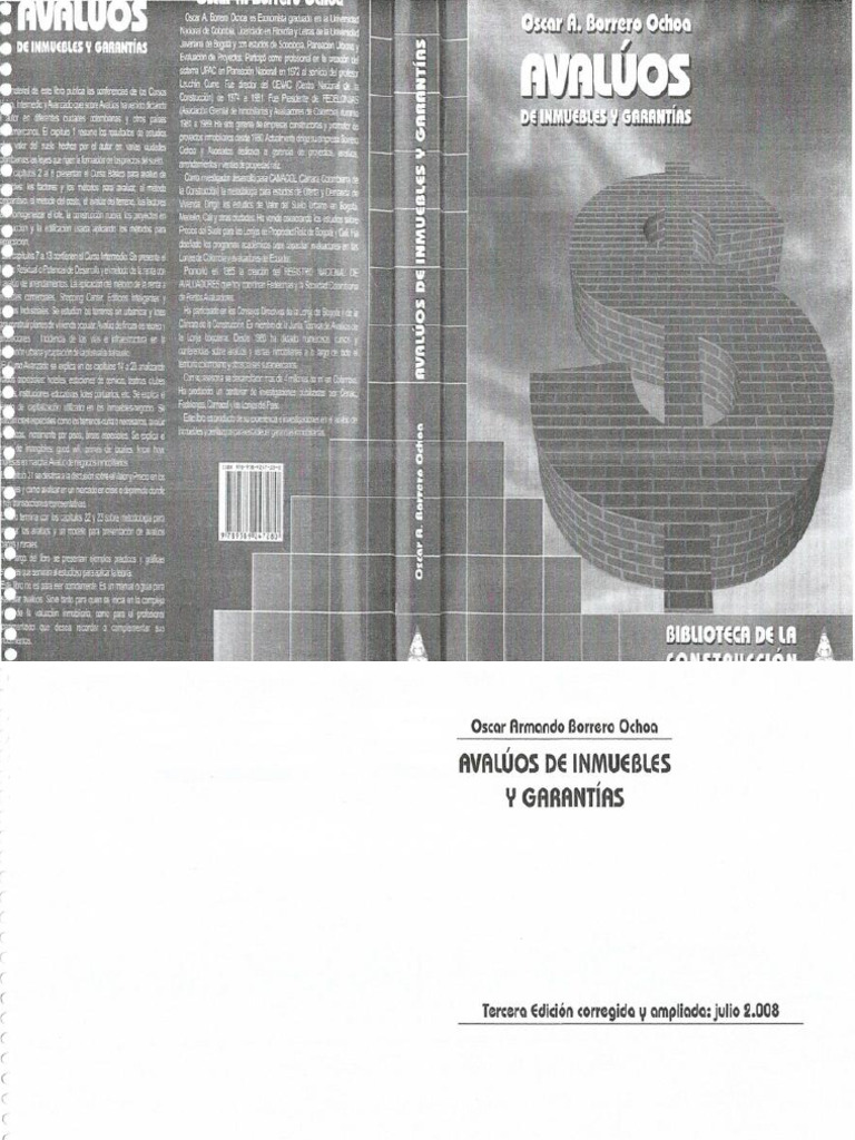 Avaluos de Inmuebles y Garantias Oscar A Borrero Ochoa PDF Free | PDF | Bienes raíces | Colombia