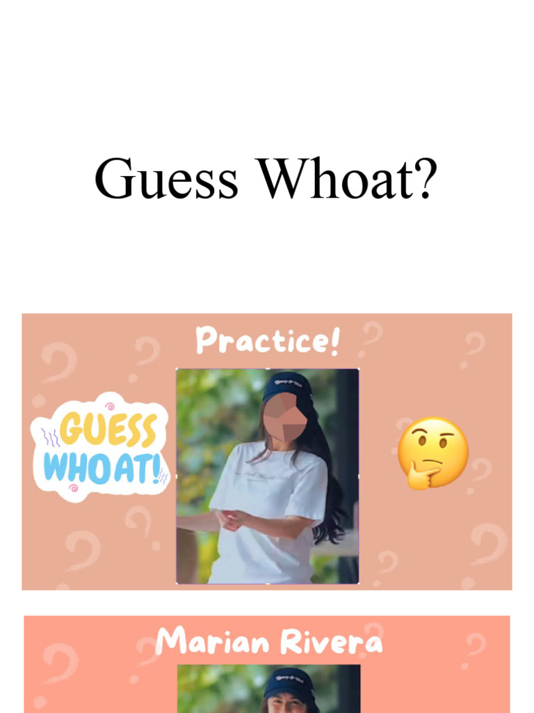 Guess Whoat | PDF