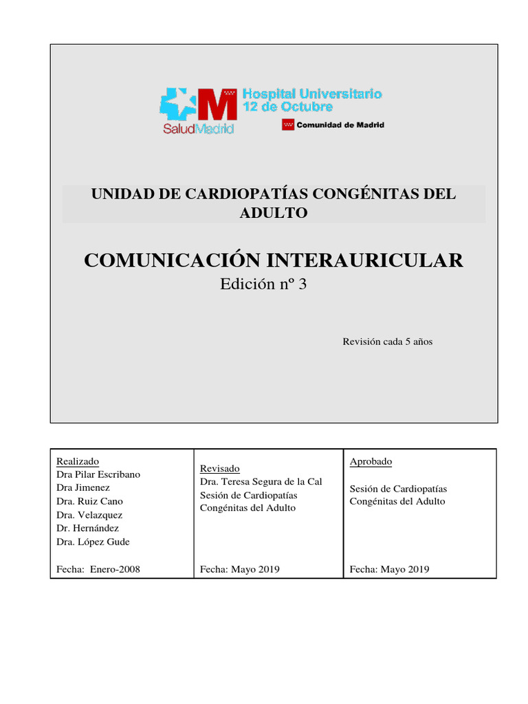 Comunicacion Interauricular | PDF