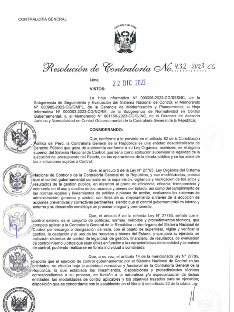 Directiva #017-2023-CGGMPL - Ejecución de Obras Públicas Por ...