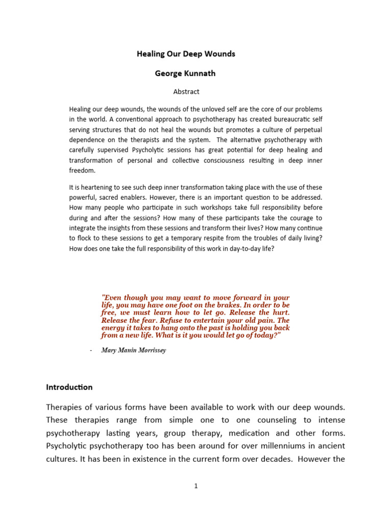 Healing Our Deep Wounds June2013 | PDF