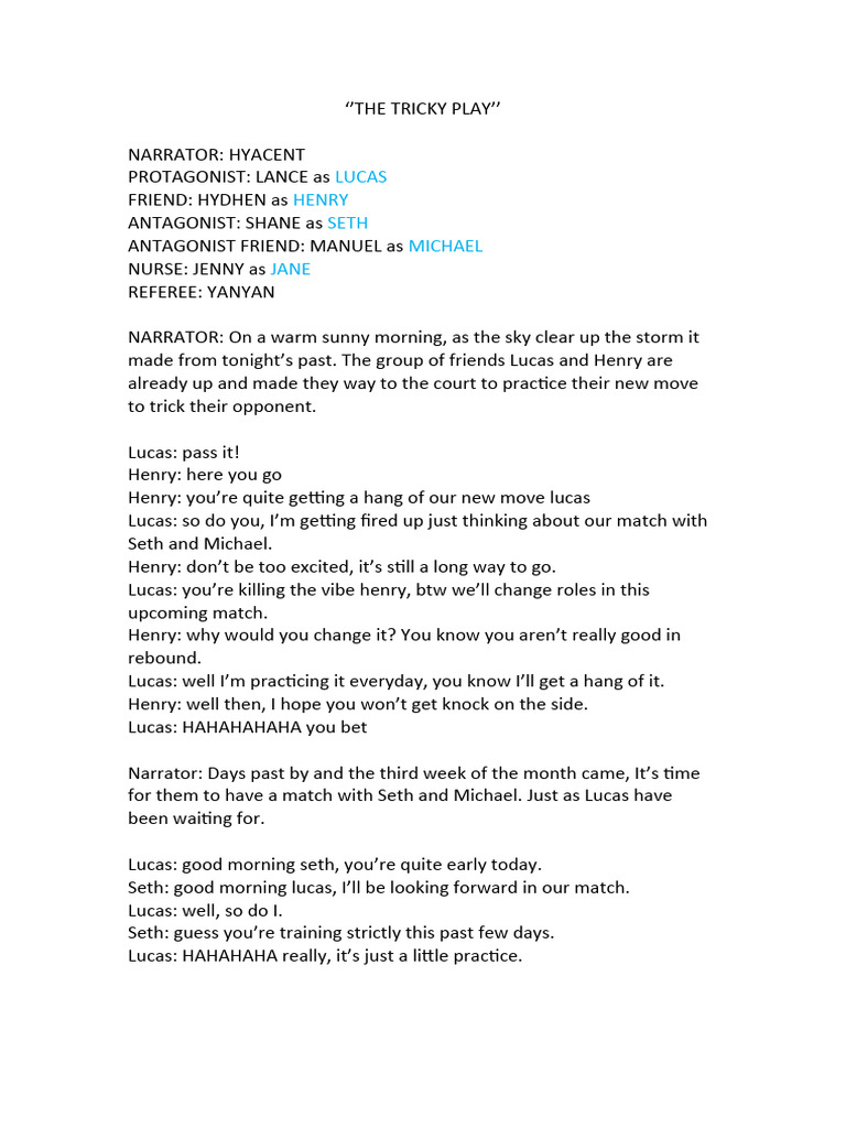 Morning Match: Trick Play Strategies | PDF | Wellness | Science ...