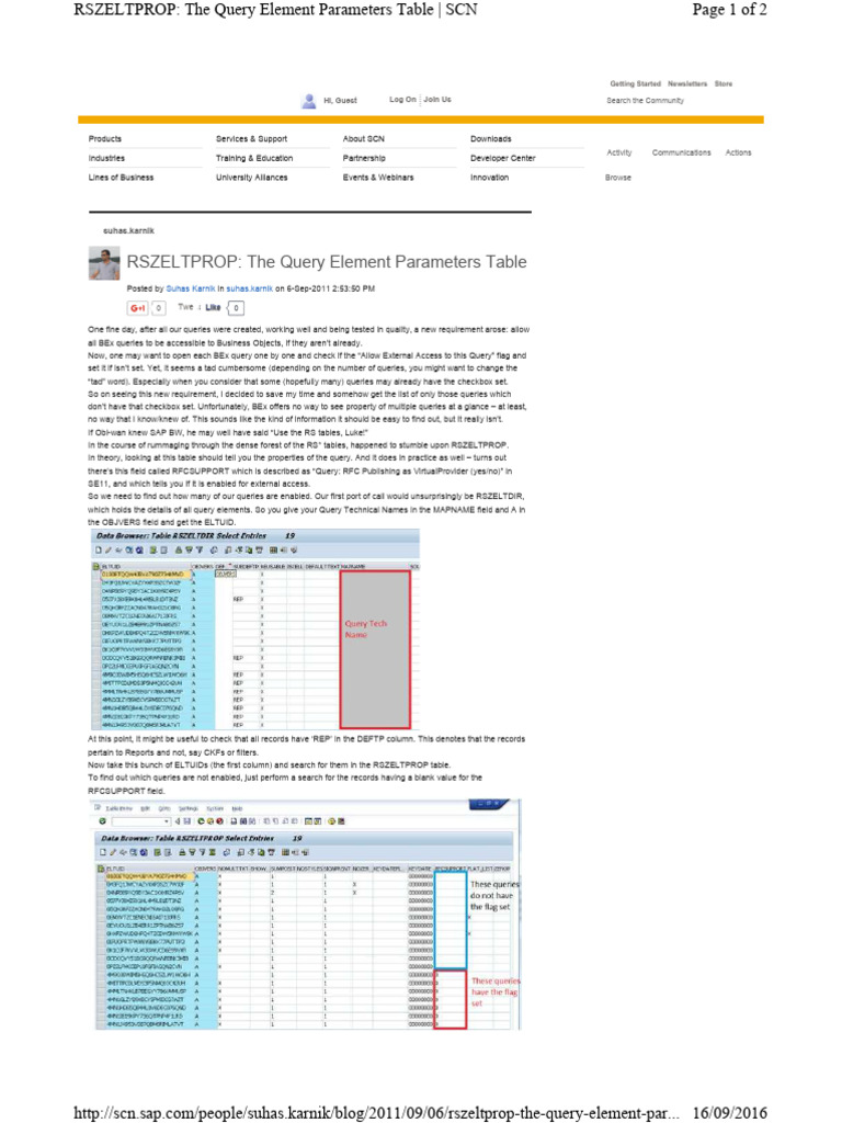 RSZELTPTOP Query Element Parameters - Know External Access For All Queries | Download Free PDF ...