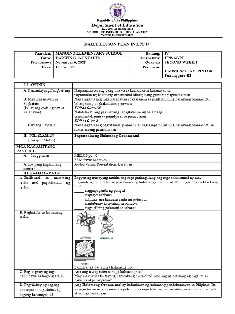 Grade4-EPP-AGRI-Q2-WEEK1-MELC-Based | PDF