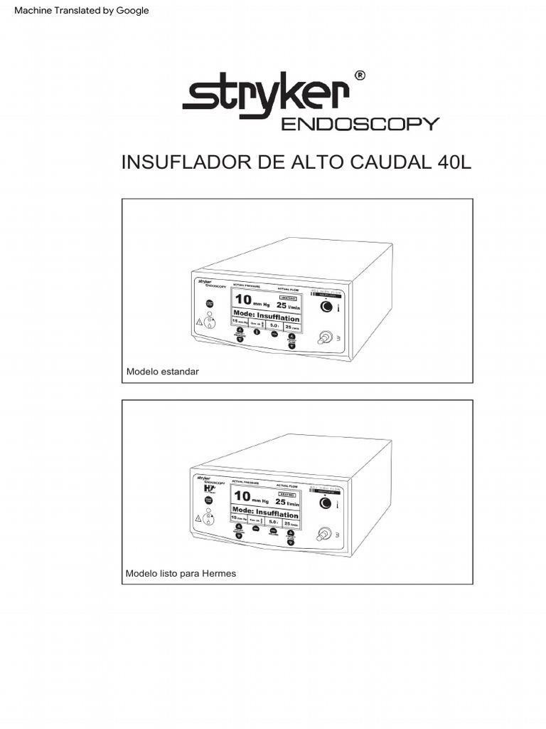 High Flow Insufflator Guide | PDF | Fax