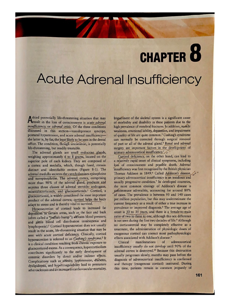 Adrenal Insufficiency | PDF