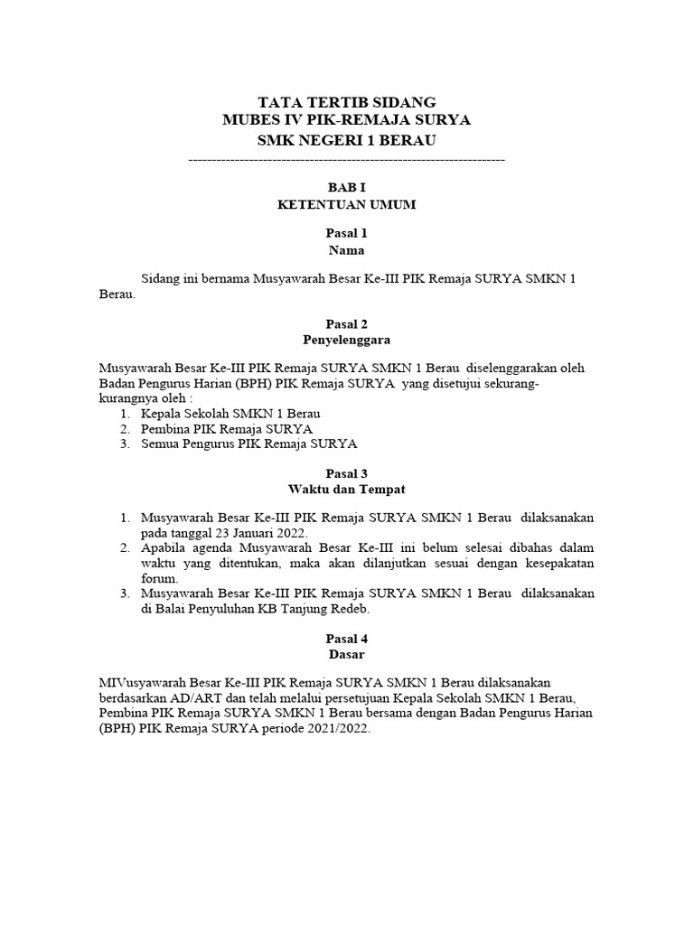 Tatib Baru 2023-1 | PDF