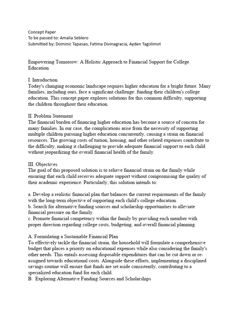 Concept Paper | PDF | Empowerment | Financial Literacy