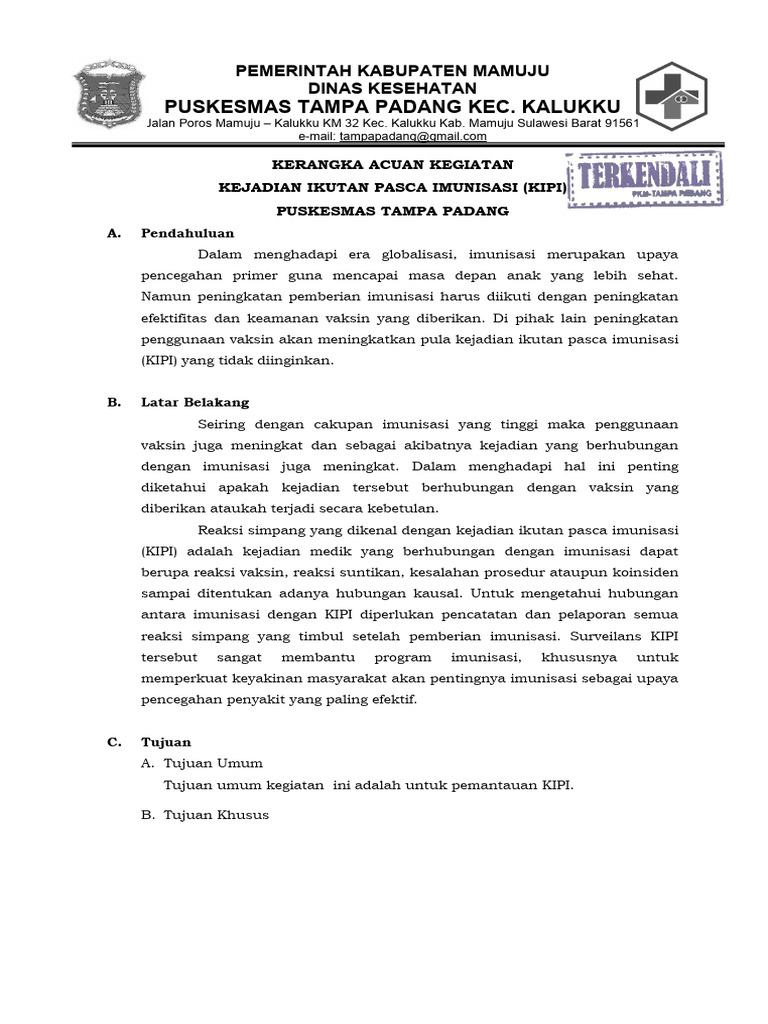 Tampa Padang KAK KIPI 2023 | PDF