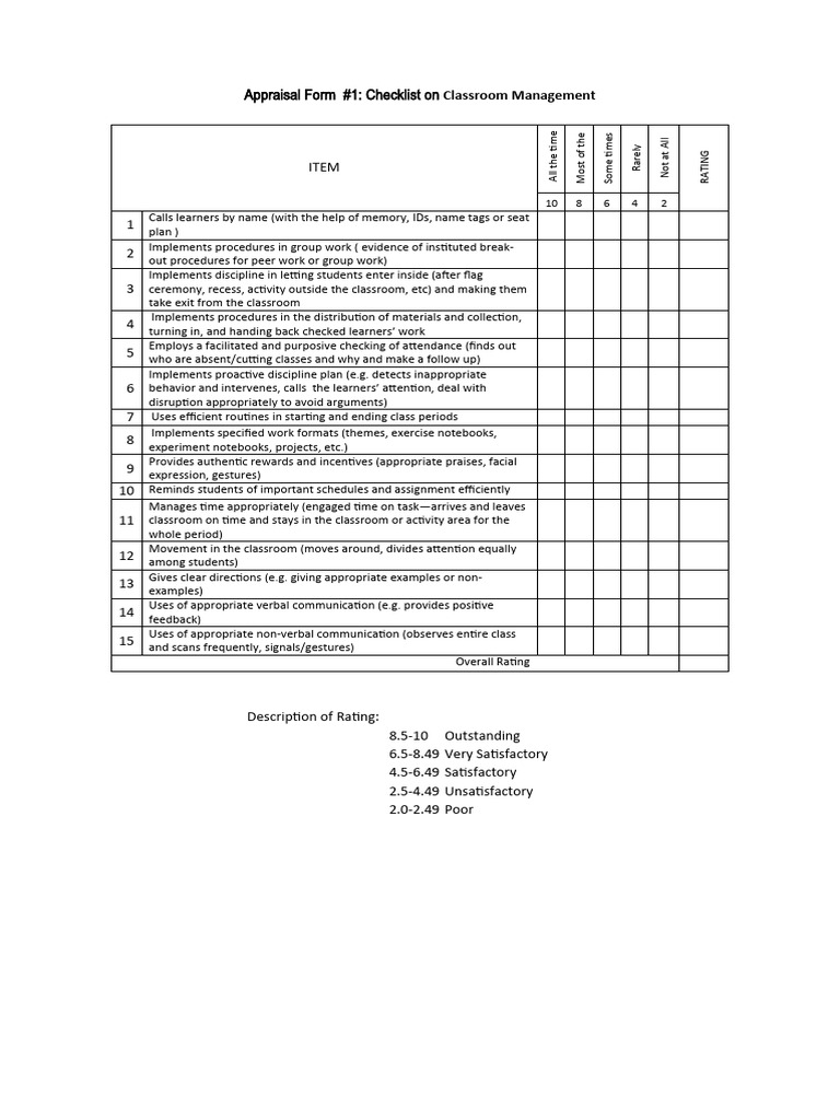 ME ToolAppraisal Form | PDF | Learning | Human Communication