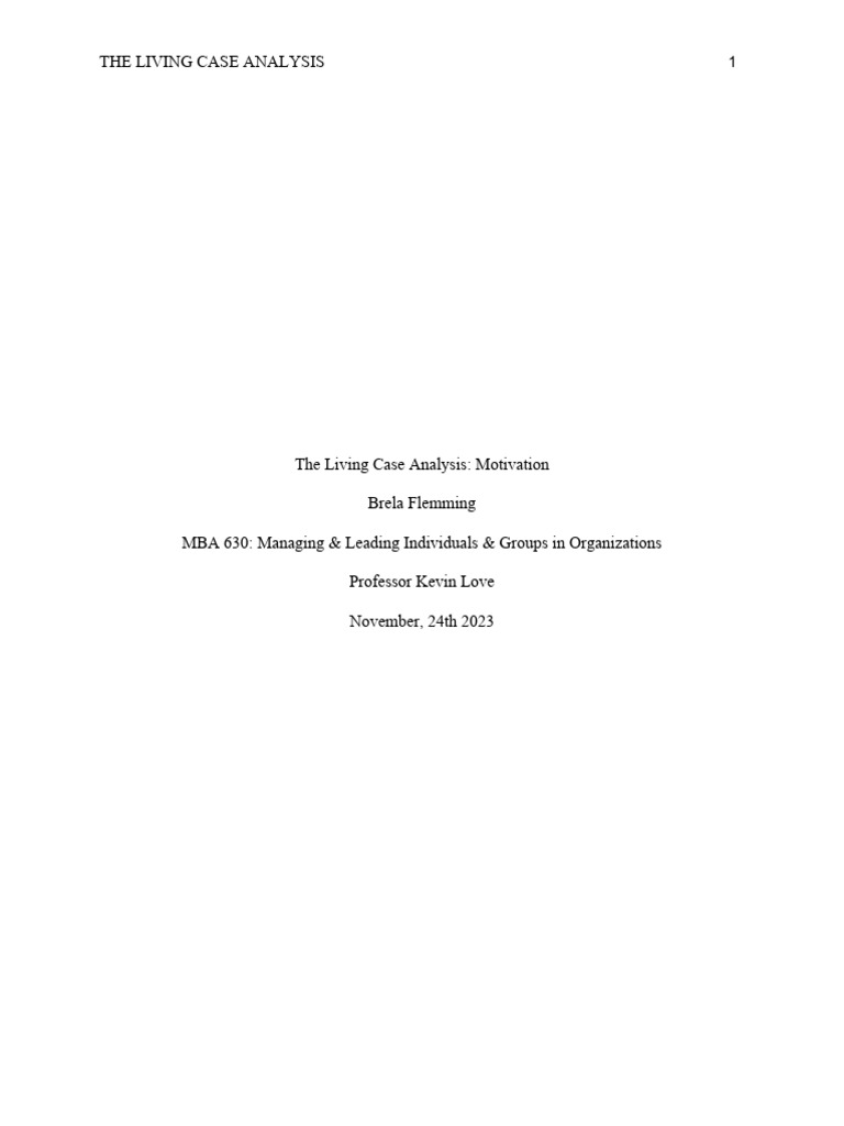 Living Case Analysis: Leadership Styles | PDF