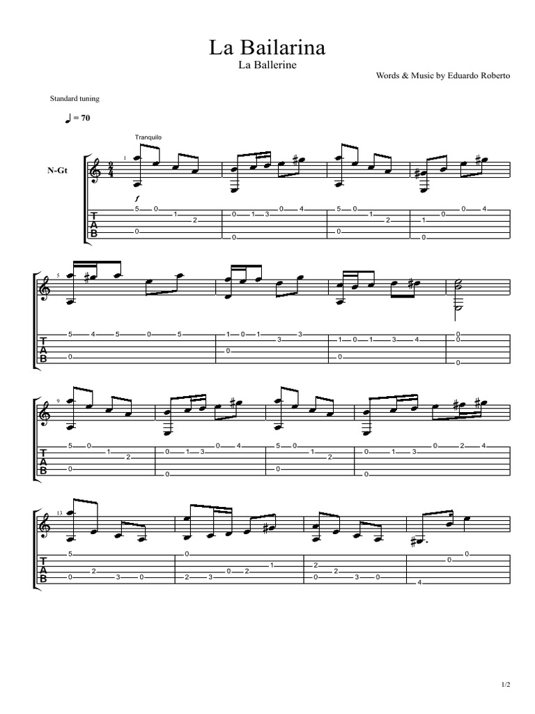 Roberto, Eduardo - La Bailarina | PDF