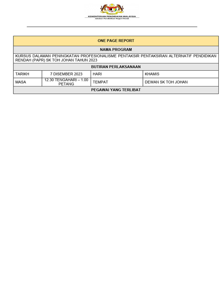 Opr Program Bengkel Kerja Peningkatan Profesionalisme Pentaksir ...