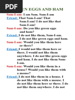 Green Eggs and Ham by Dr. Seuss | PDF | Dr. Seuss | American Children's ...