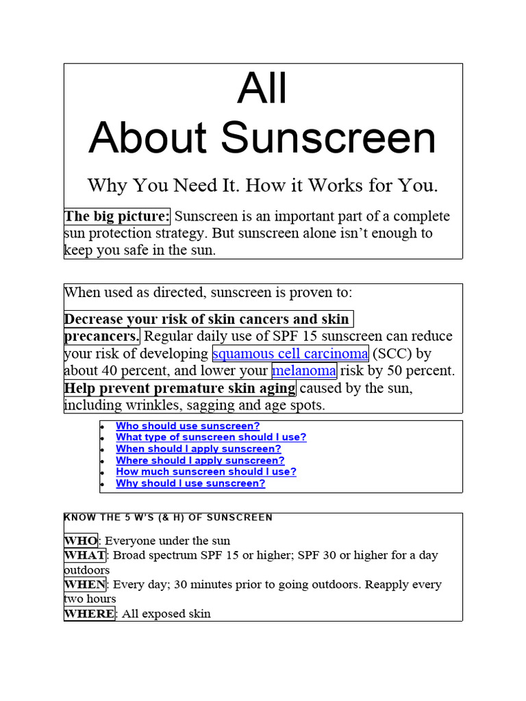 Sunscreen Presentation | Download Free PDF | Sunscreen | Ultraviolet