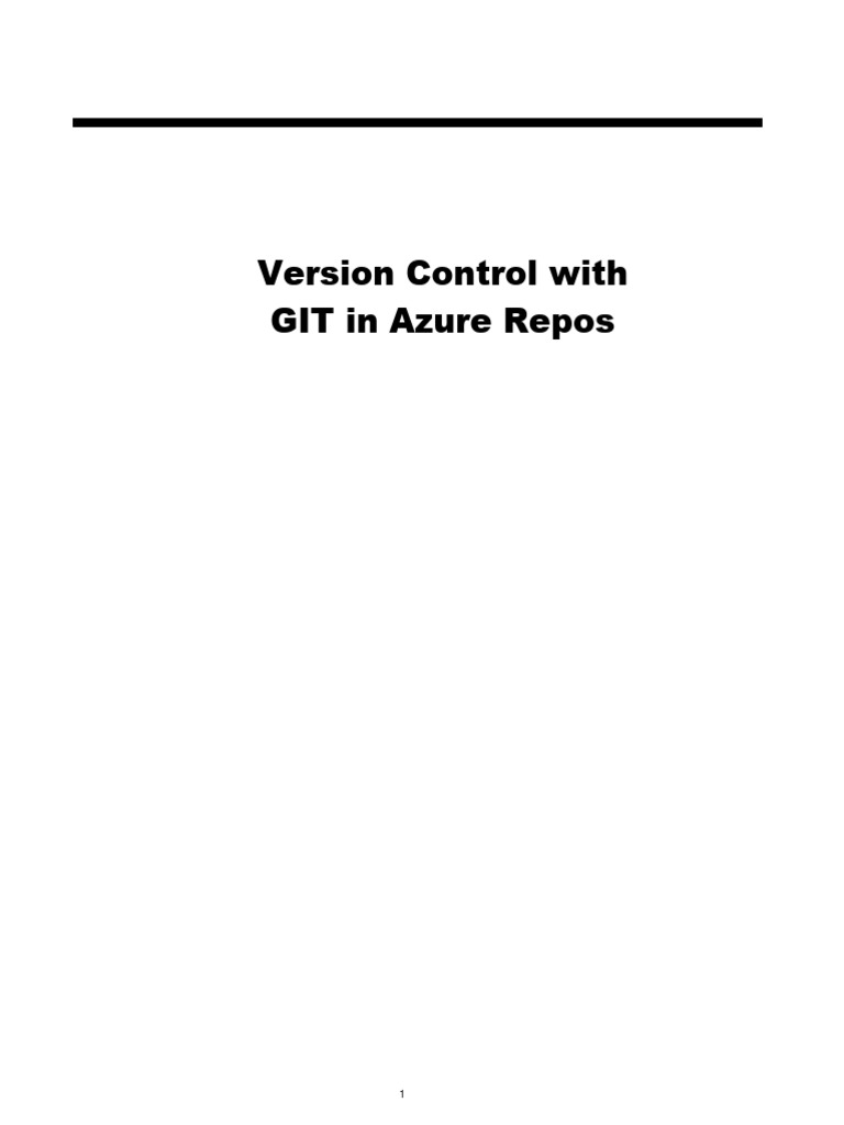 Lab 03 - Version Control with GIT in Azure Repos | PDF