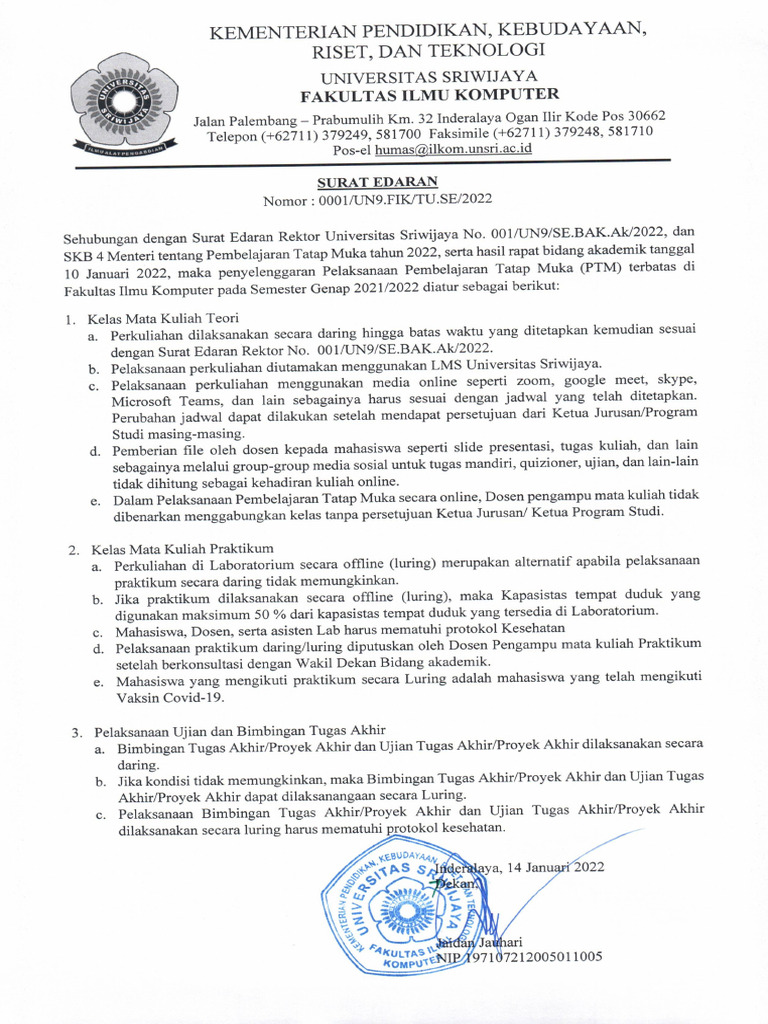 0001 Surat Edaran | PDF