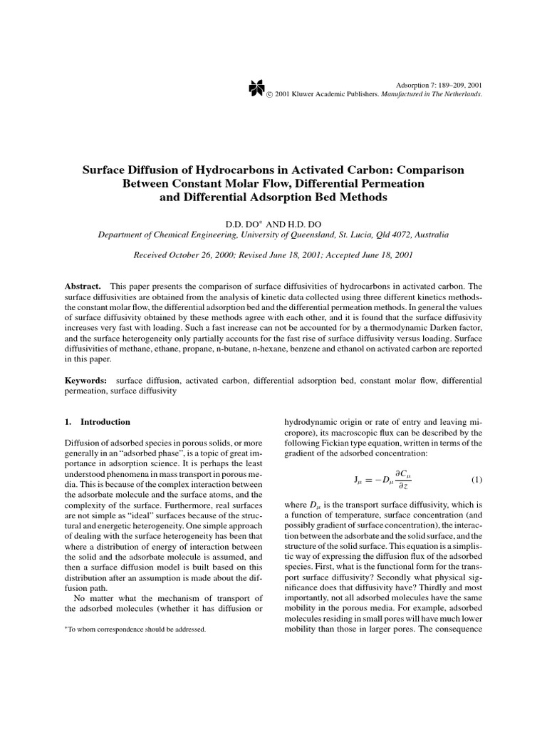 Do 2001 | PDF | Adsorption | Diffusion