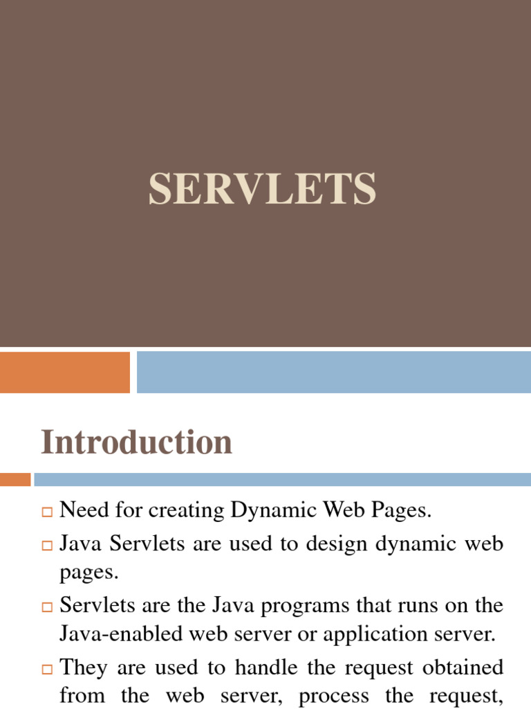Servlets PPT | Download Free PDF | Http Cookie | Web Server