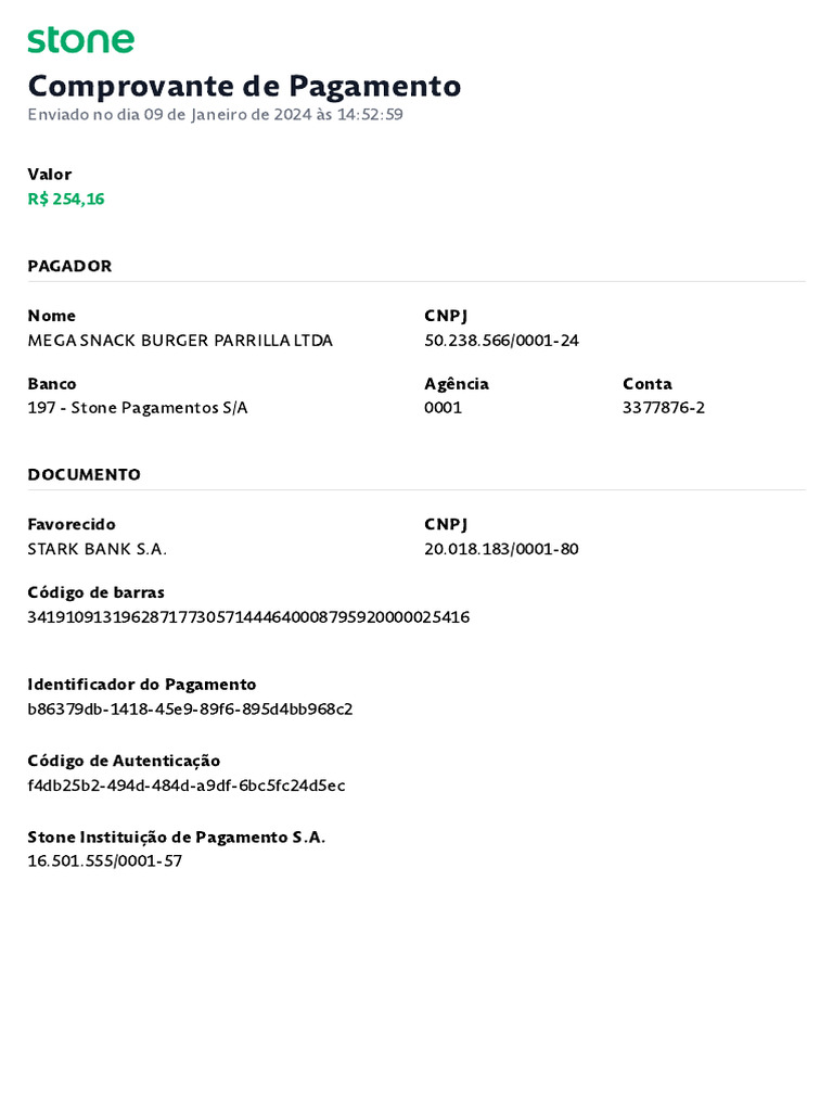 Comprovante de Pagamento | PDF