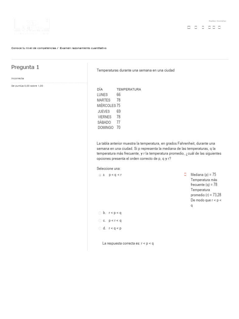 Examen Razonamiento Cuantitativo | PDF