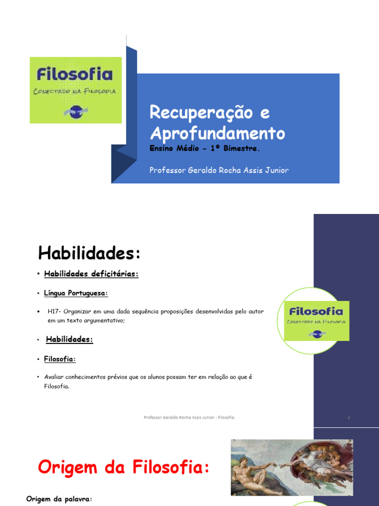 Aula - Filo - 1 S - 1º Bi - 14.02 À 18.02.2022 | PDF | Amor