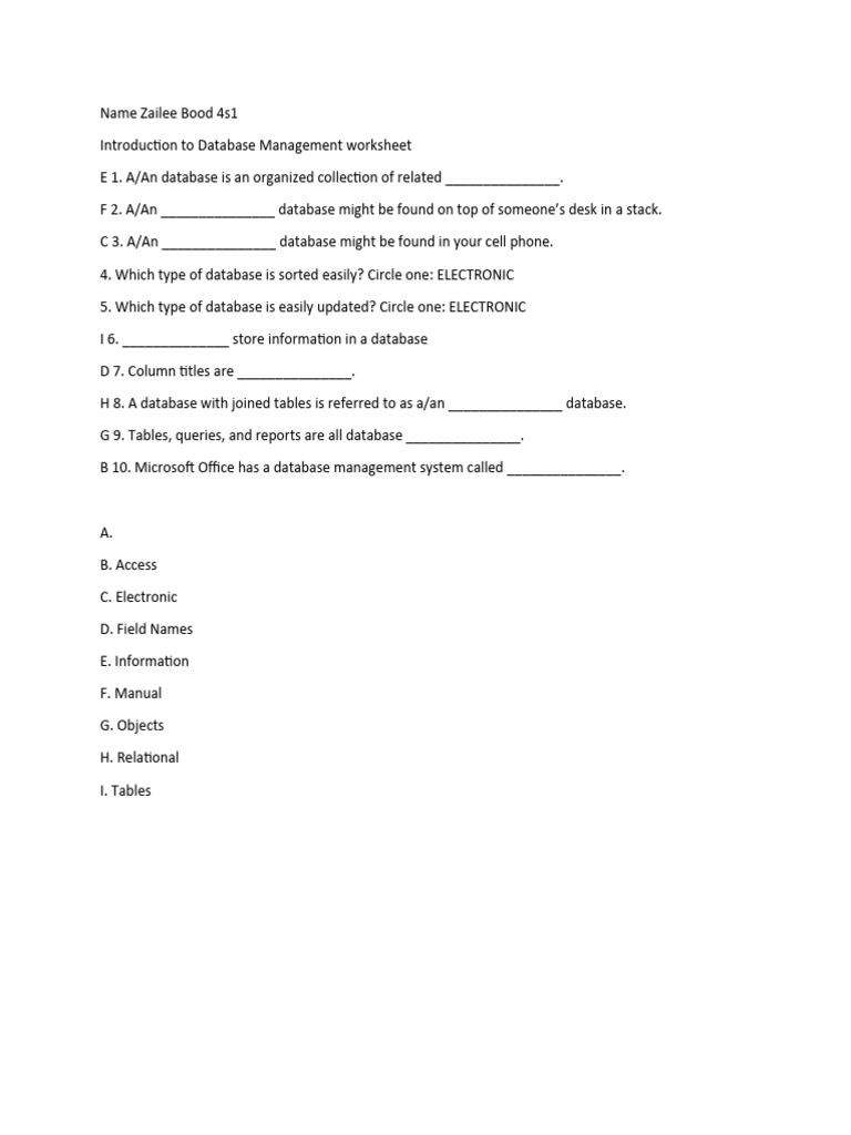 Name Zailee Bood 4s1 | PDF