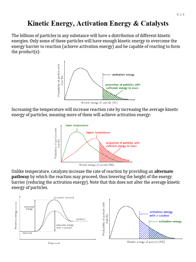 Kinetic Energy, Activation Energy & Catalysts | PDF