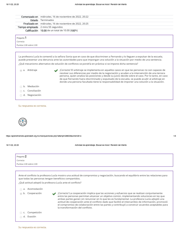 Actividad de Aprendizaje. Educar Es Incluir - Modulo 3INTENTO2 | PDF