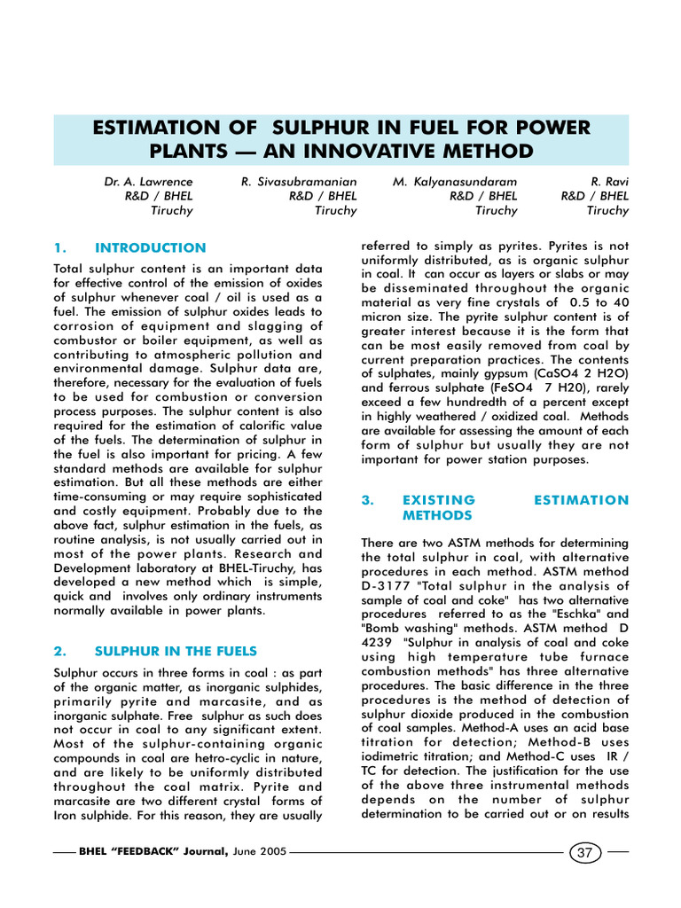 Esti Sulphur | PDF | Sulfur | Spectrophotometry