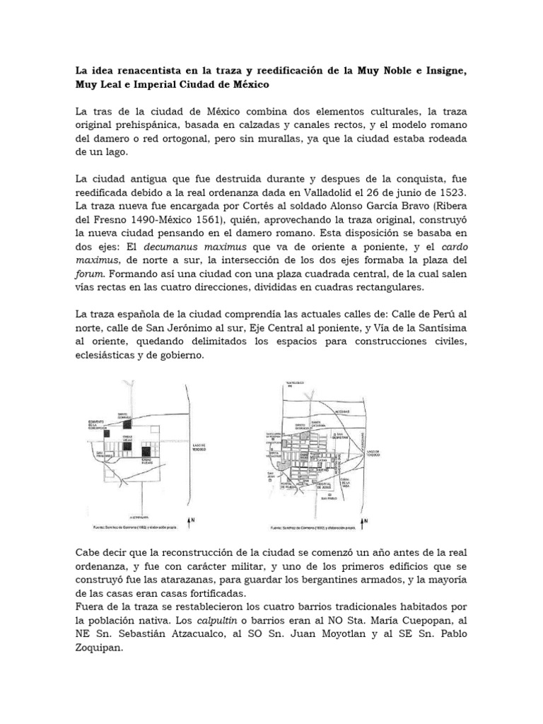 La Idea Renacentista en La Traza y Reedificación de La Muy Noble e ...