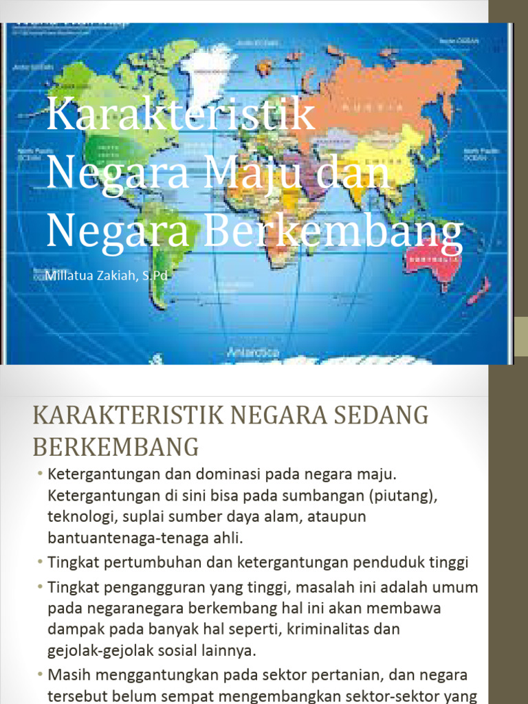 Karakteristik Negara Maju Dan Negara Berkembang | PDF | Ilmu Sosial